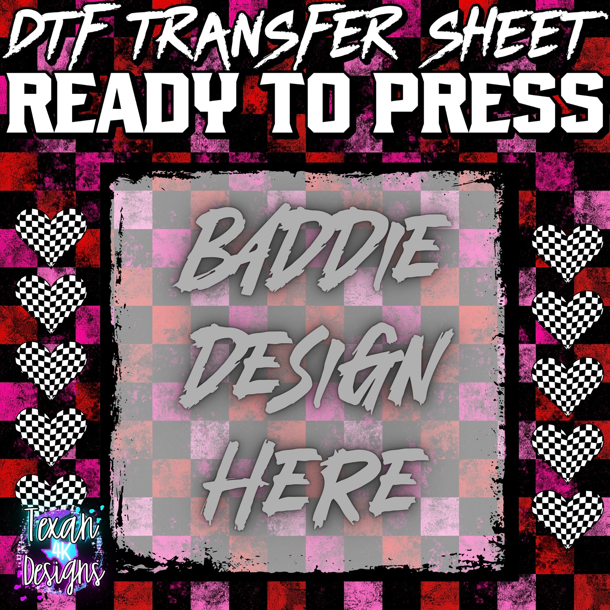 DTF transfer sheet mock up edgy - grunge – Texan 4K Designs