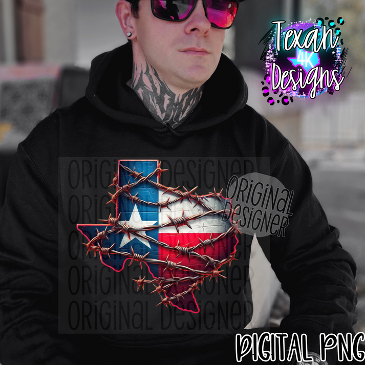 texas barbed wire - DIGITAL PNG – Texan 4K Designs