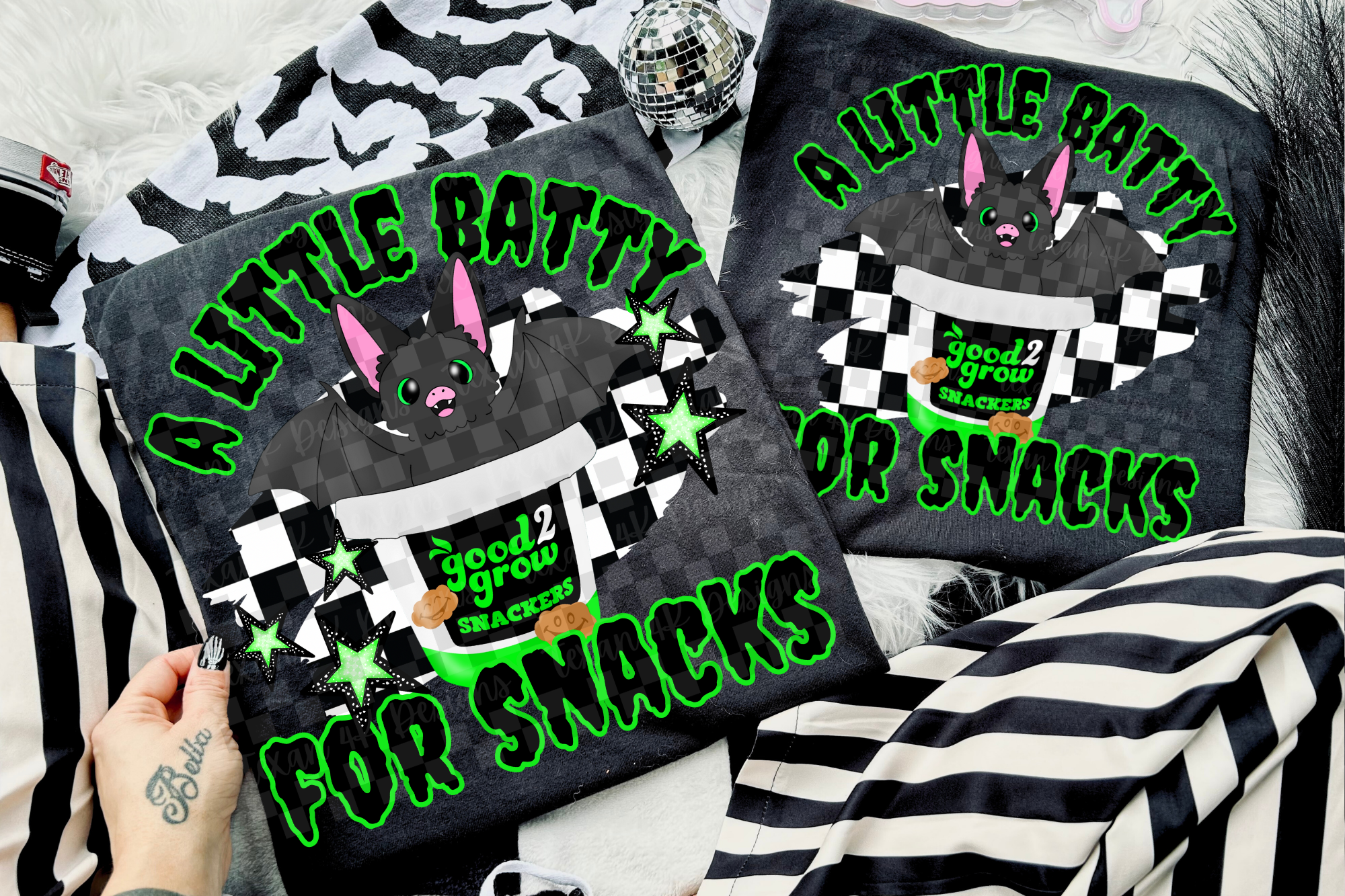 a little batty for snacks- 2 DIGITAL PNG – Texan 4K Designs
